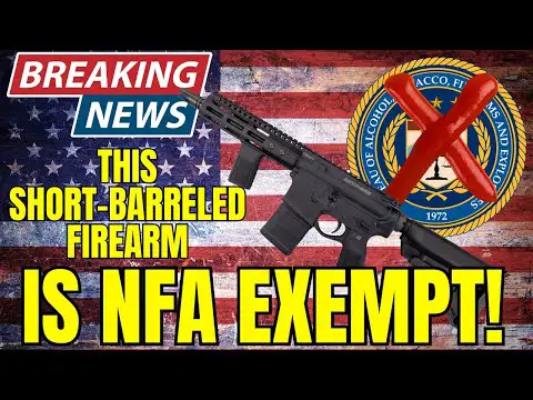 ATF Shocker: Short Barreled Firearm Declared NFA EXEMPT! - Patriot ...